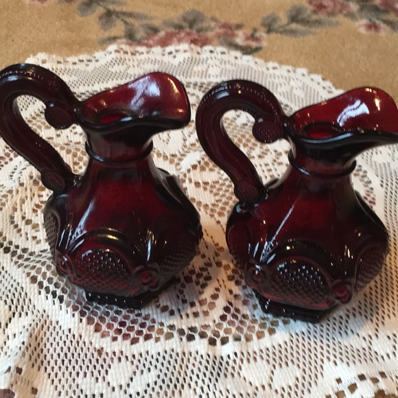 Avon | Kitchen | Vintage Avon Cape Cod Ruby Red Collection Set Of Two ...